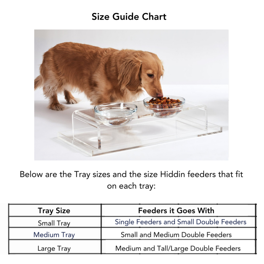 Clear Overflow Feeder Tray |Feeding tray for dogs | Hiddin