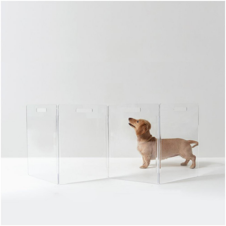 Clear Acrylic Pet Gate | Pet Gates Free Standing | Hiddin