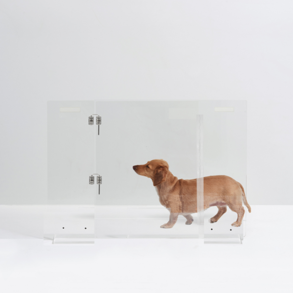 Panel pet gate | Freestanding Pet Gate Panel with Door | Hiddin