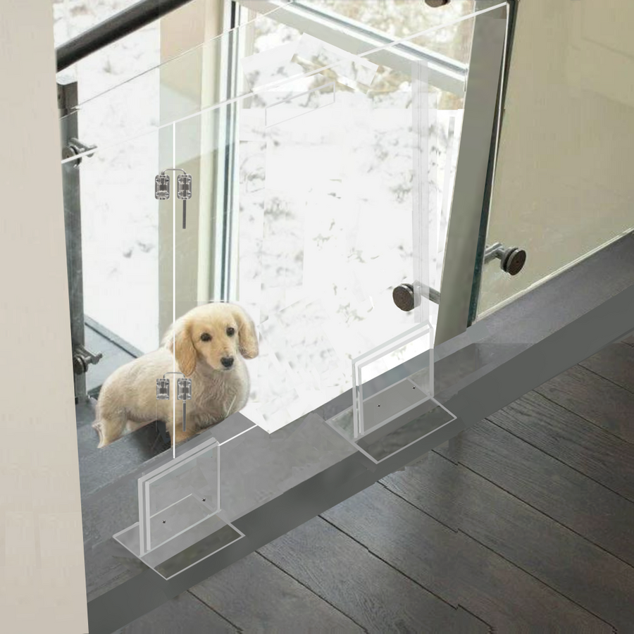 Panel pet gate | Freestanding Pet Gate Panel with Door | Hiddin