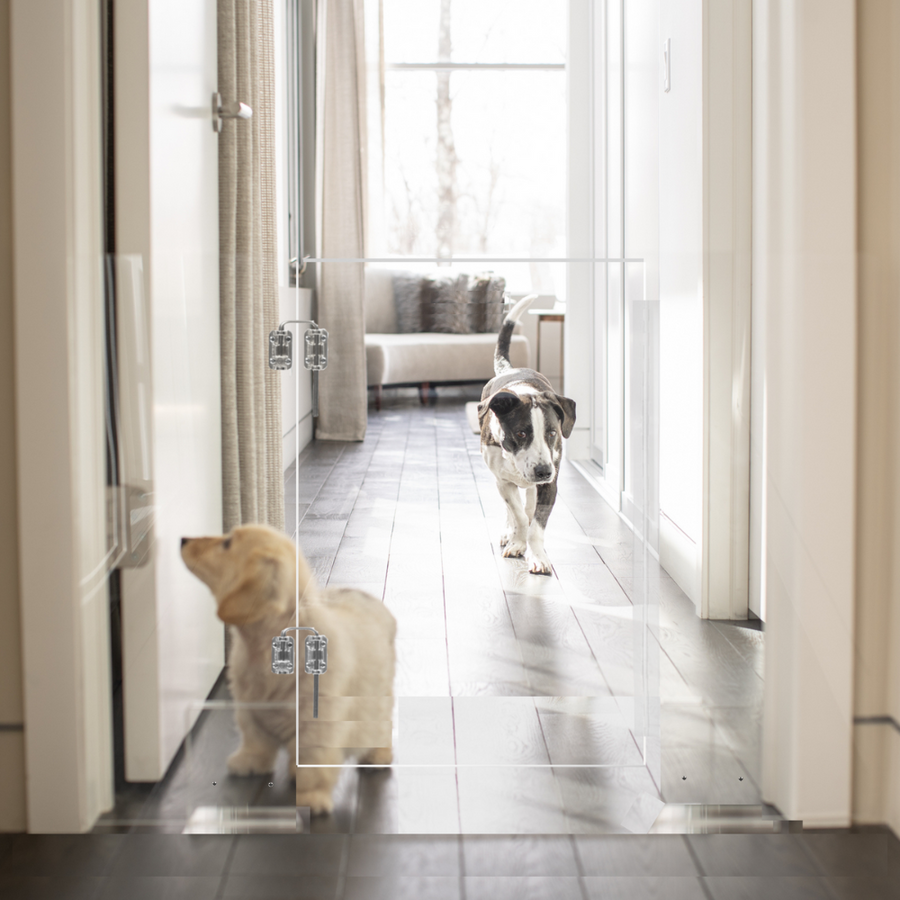 Panel pet gate | Freestanding Pet Gate Panel with Door | Hiddin