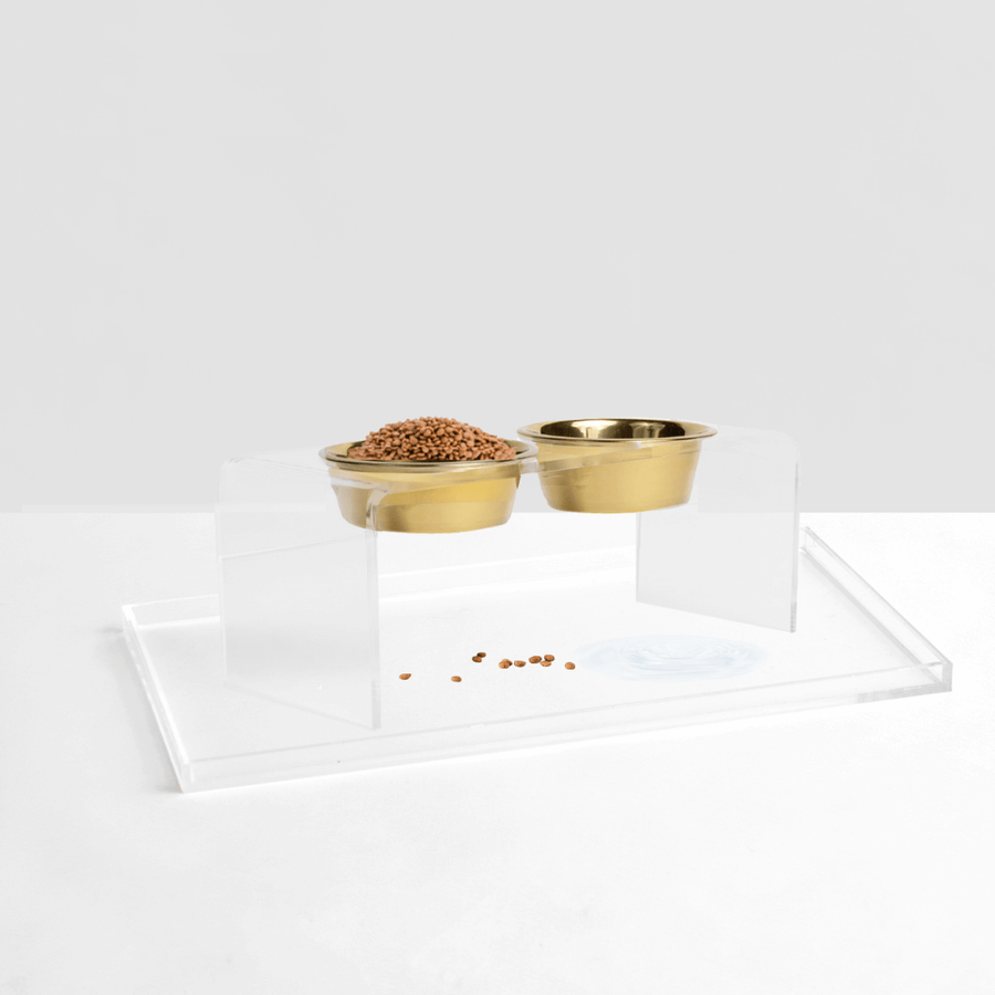 Clear Overflow Pet Feeder Tray – Hiddin