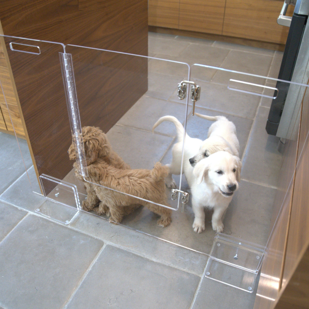 Panel pet gate | Freestanding Pet Gate Panel with Door | Hiddin